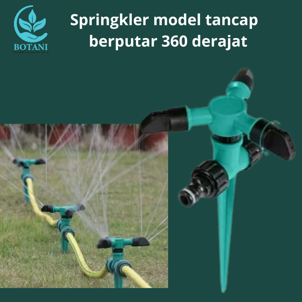 Jual Sprinkler Tancap Putar 360 Derajat Sprinkler Penyiraman Taman ...