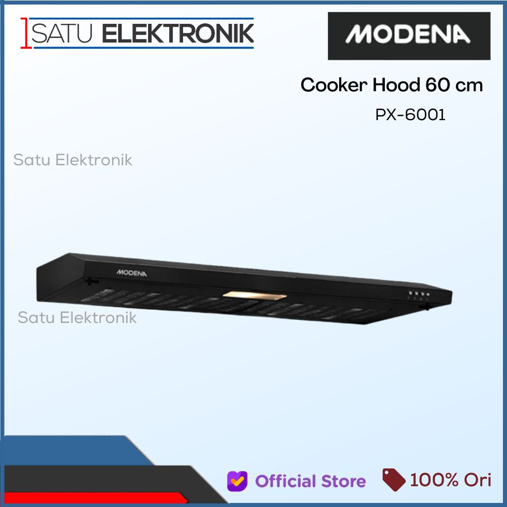 Jual Modena Cooker Hood PX6001 Penghisap Asap 60 cm PX 6001 Slim Carbon Filter Hitam | Shopee ...