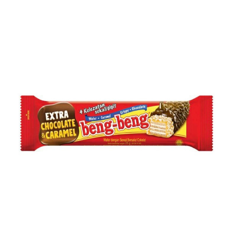 Jual BENG-BENG Extra Chocolate & Caramel 25gr Wafer Crispy Dengan ...
