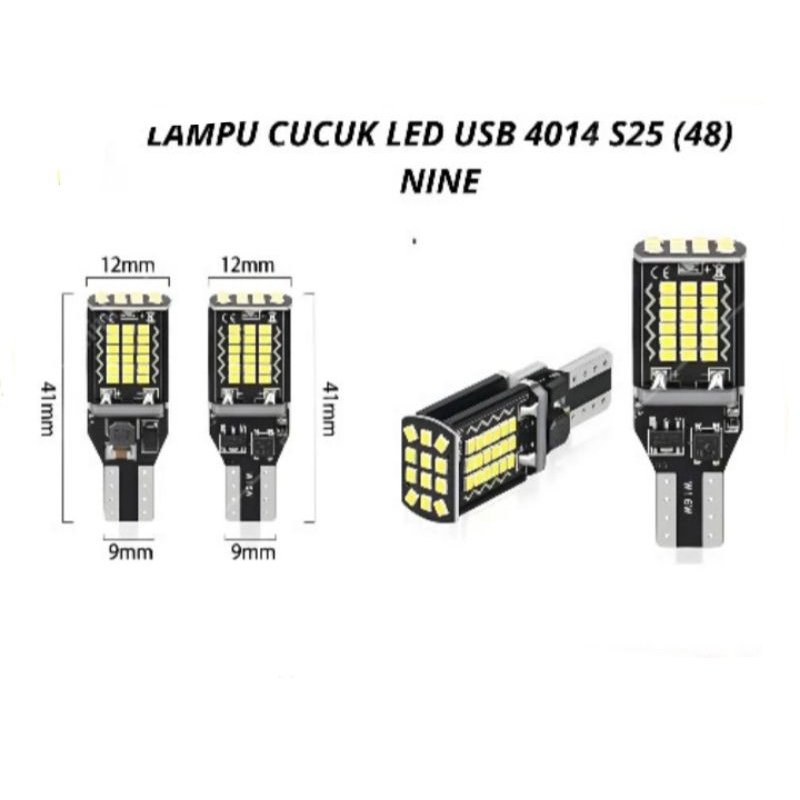 Jual LAMPU CUCUK LED DIAM USB 4014 S25 48 MATA NINE | Shopee Indonesia