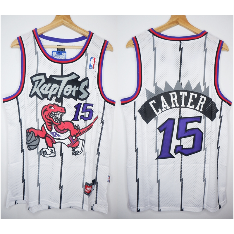 Jual JERSEY BASKET NBA CLASSIC HWC RAPTORS #15 VINCE CARTER PUTIH LOGO ...