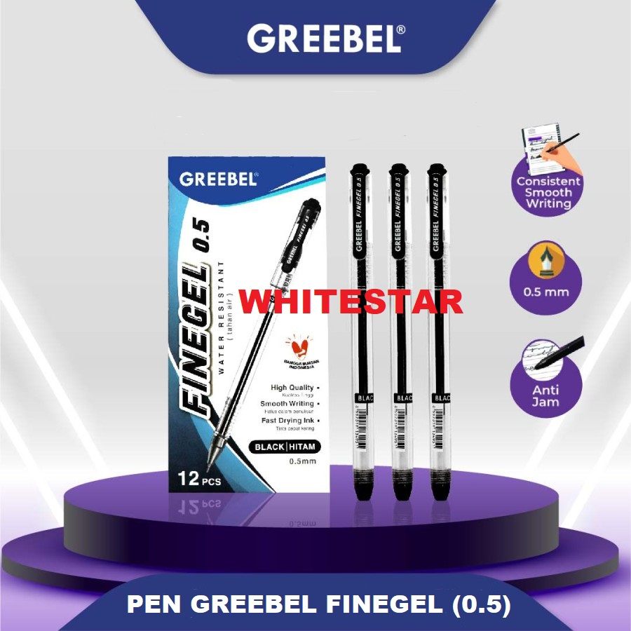 Jual pulpen / bolpen / pen greebel fine gel / finegel 0.5 | Shopee Indonesia