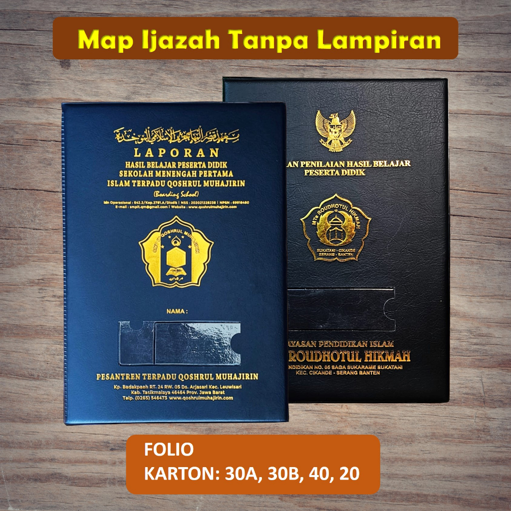 Jual MAP IJAZAH – MAP RAPORT – MAP RAPOT – MAP FOIL TANPA LAMPIRAN ...