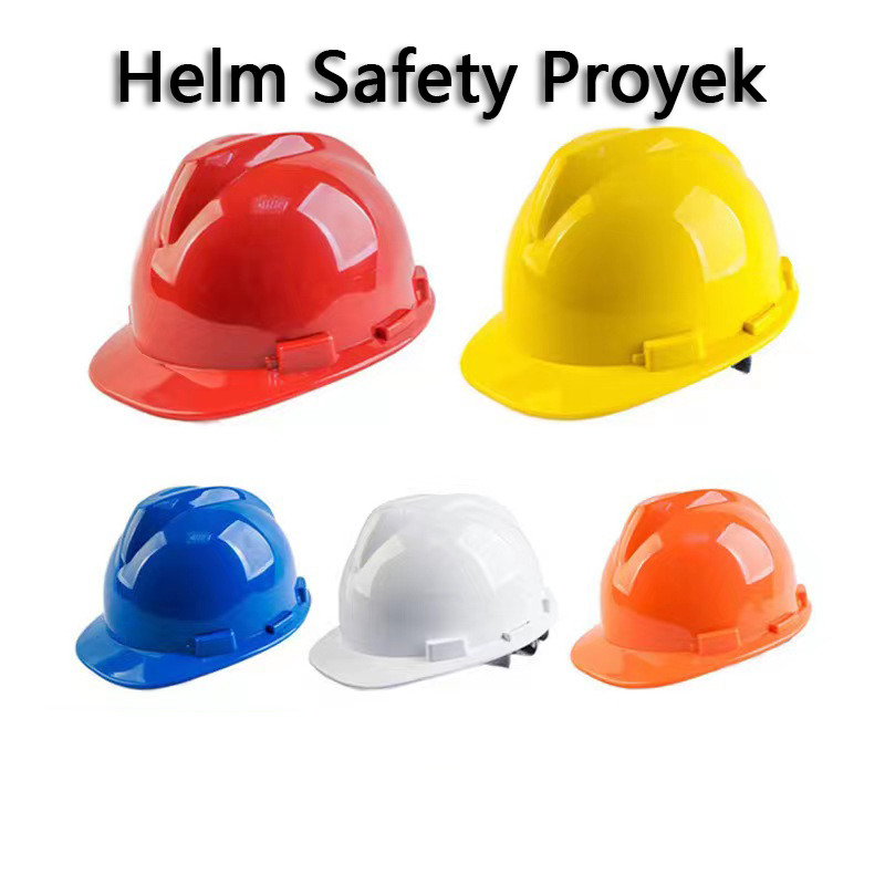 Jual Helm Safety Proyek - Biru Orange Putih Kuning Merah Hijau | Shopee ...