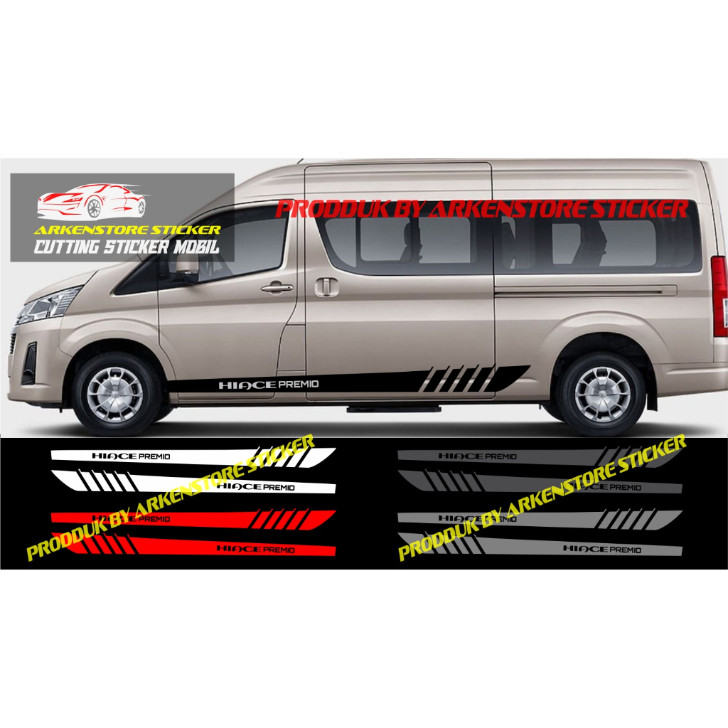 Jual sticker stiker mobil hiace premio cutting sticker list mobil ...