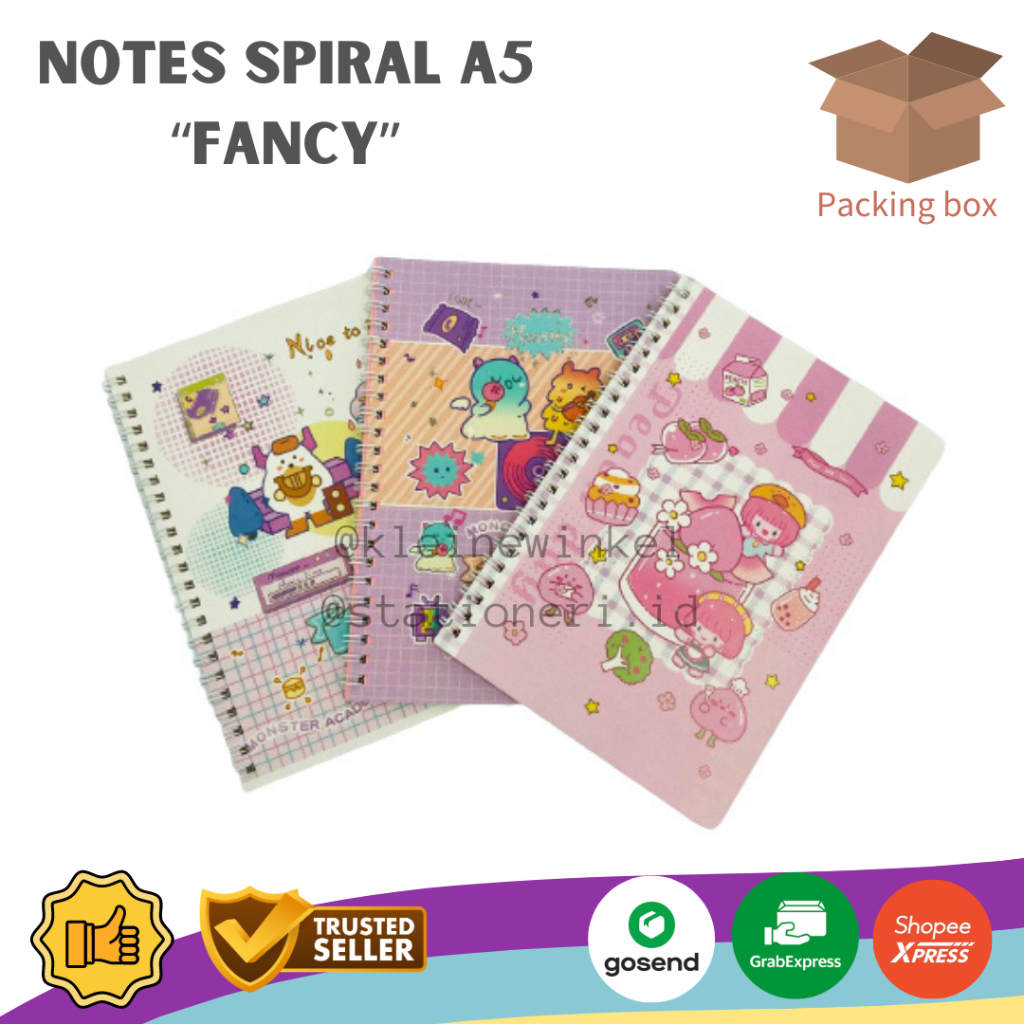 Jual Buku Notes Spiral A5 Fancy | Shopee Indonesia