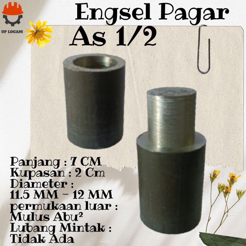 Jual Engsel Bubut Besi AS Roniser Ukuran 1/2 inch / Engsel Pintu Pagar ...