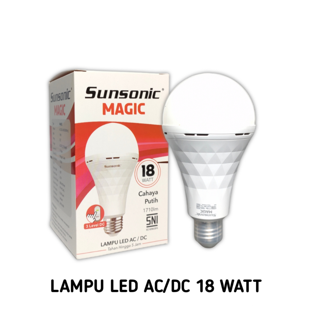 Jual Sunsonic Magic Lampu LED Bulb Emergency AC/DC - Cahaya Putih ...