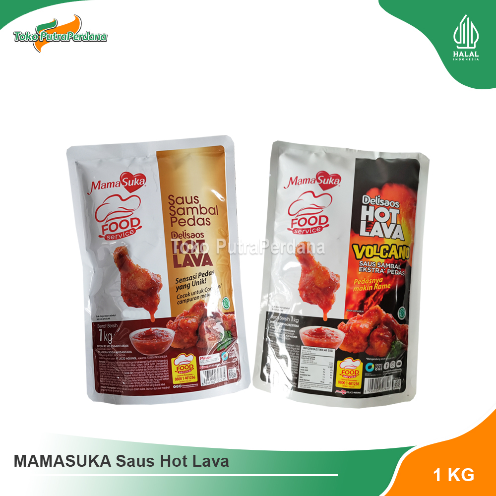 Jual MAMASUKA Saos/Saus Hot Lava 1kg (Pouch) | Shopee Indonesia