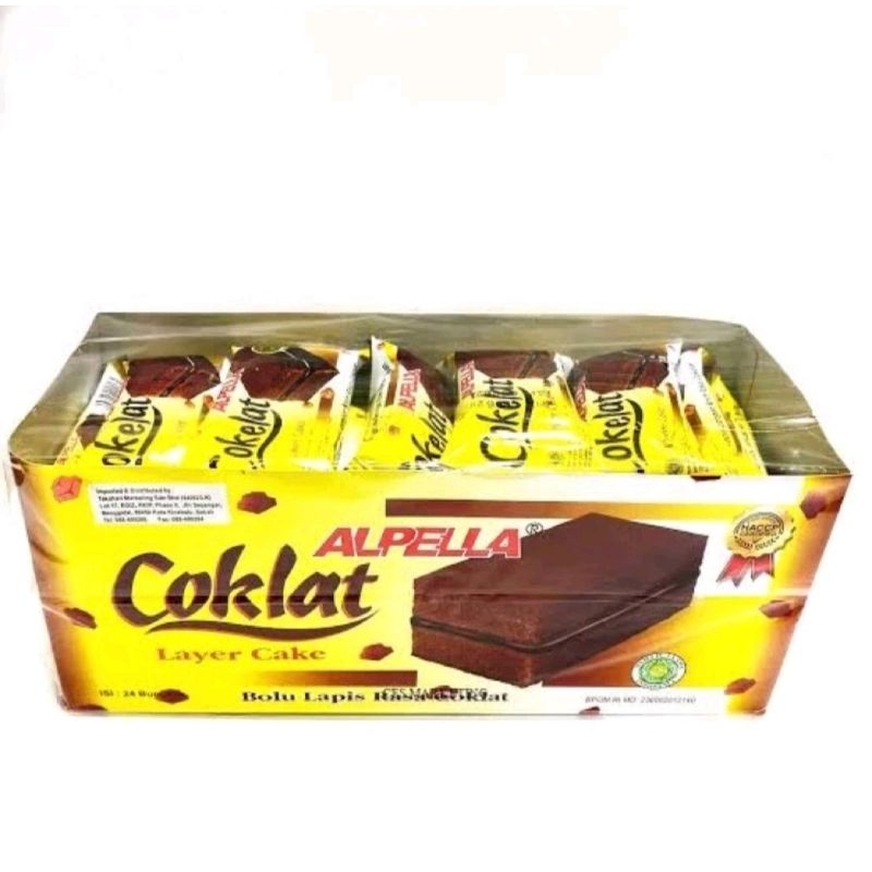 Jual Alpella Coklat Bolu Lapis Coklat 1 Box 24pcs | Shopee Indonesia