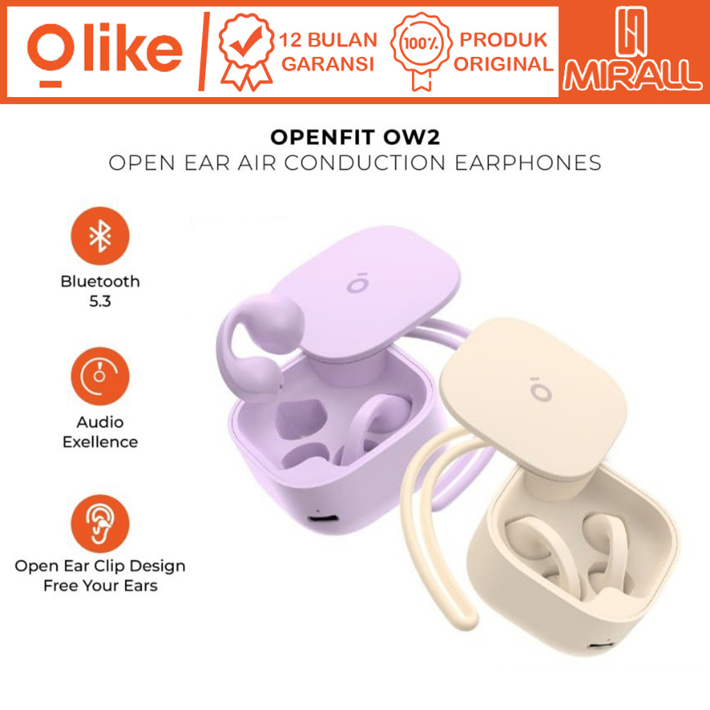 Jual Olike OW2 OPENFIT TWS Bluetooth Headset Earphone Open Ear ORIGINAL ...