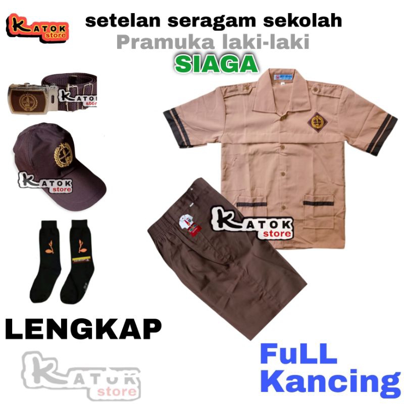 Jual Setelan Pramuka Siaga Full Kancing Sekolah SD Laki Laki Baju ...