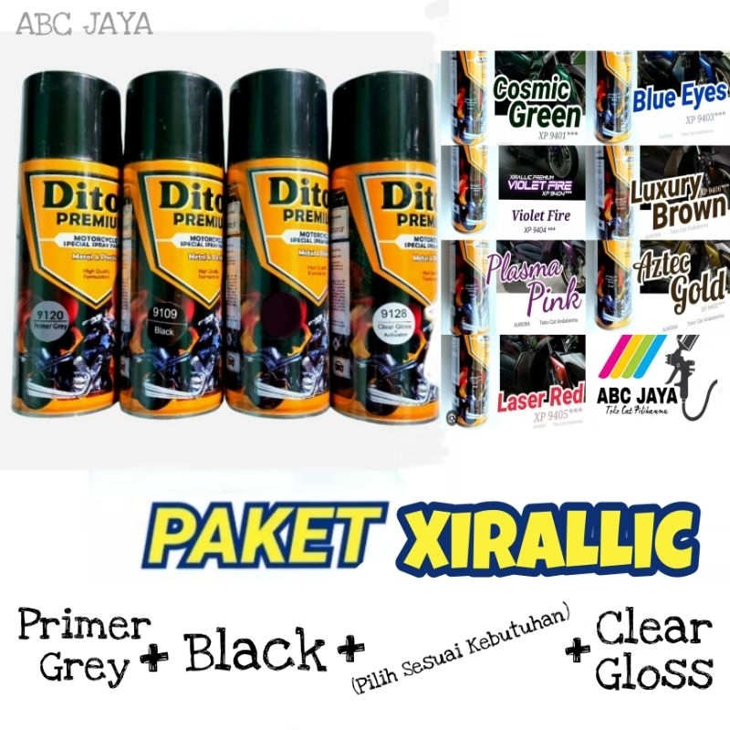 Jual PAKET LENGKAP Cat Pilok Diton Premium Warna Xirallic Xiralic Laser ...