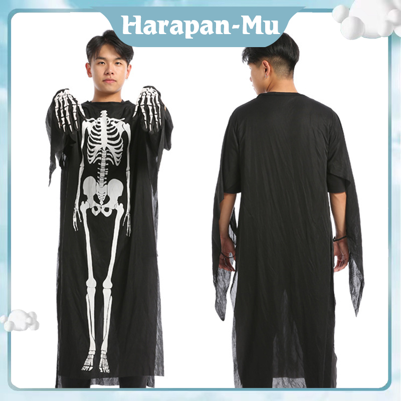Jual Kostum Tengkorak Anak Dewasa Baju Tengkorak Ghost Costume Horror ...