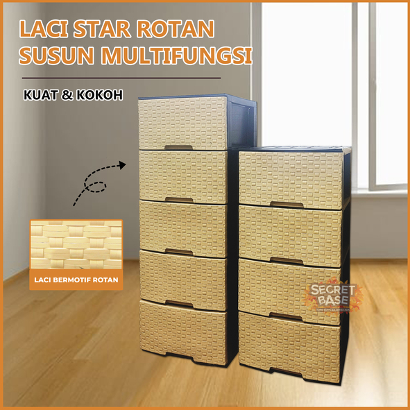Jual LACI ROTAN - Roda / Lemari Pakaian Plastik / Laci Susun / Kabinet ...