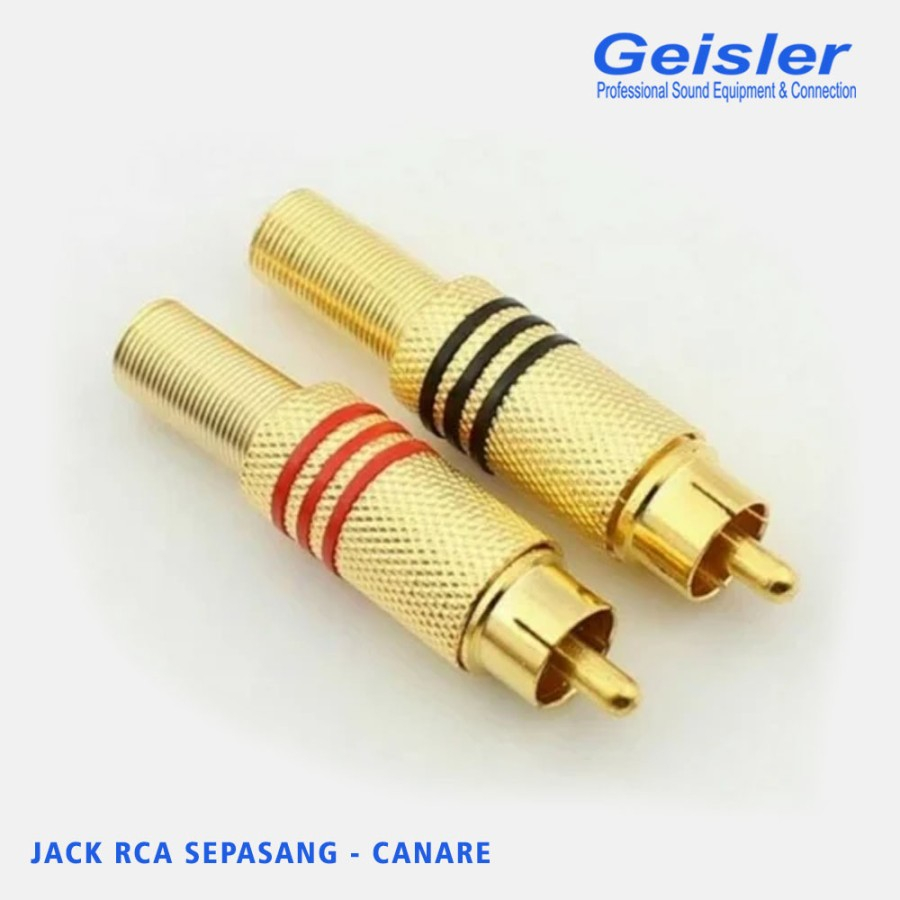 Jual Jack RCA Gold / Konector Jack Audio Per Pasang | Shopee Indonesia