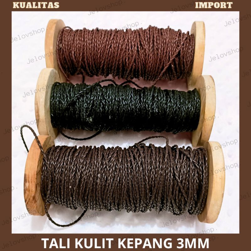 Jual TALI KULIT KEPANG KOREA 3MM/TALI GELANG | Shopee Indonesia