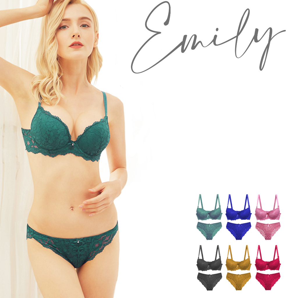 Jual EMILY Bra Set Celana Dalam Wanita Sexy Import Korea Size 36-42 Cup B Daleman Bh Beha ...