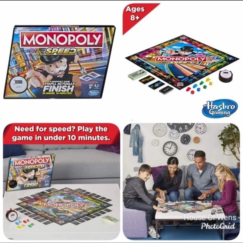 Jual Monopoly Speed Hasbro-Mainan Monopoly Singkat Hasbro-Original | Shopee Indonesia