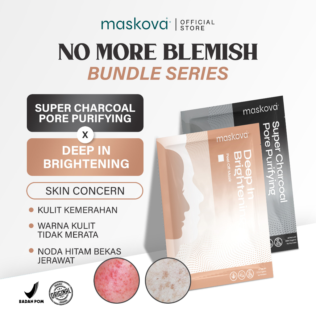 Jual Combo Masker Atasi Kulit Kusam dan Pencerah Wajah By MASKOVA | Mencerahkan 3x Lebih Efektif ...