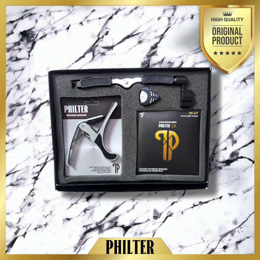 Jual Bundling Gift Box Set Senar Gitar Philter Akustik Elektrik Klasik ...