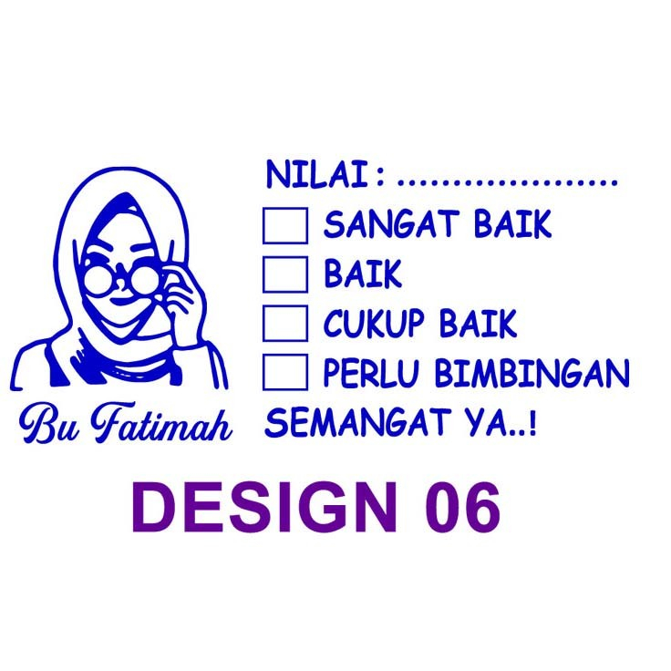 Jual Stempel Guru/stempel nilai / Penilaian / Koreksi / Checked ...