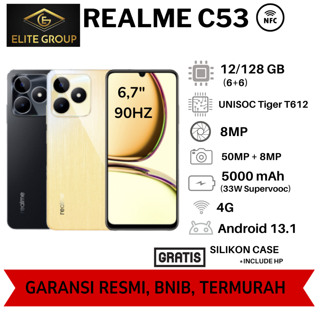 Jual REALME C53 6/128GB GARANSI RESMI REALME INDONESIA | Shopee Indonesia