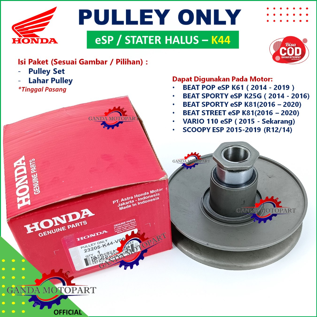 Jual Pully Pulley Only Beat Esp Street Pop K81 Scoopy Esp Ring 12 14 ...
