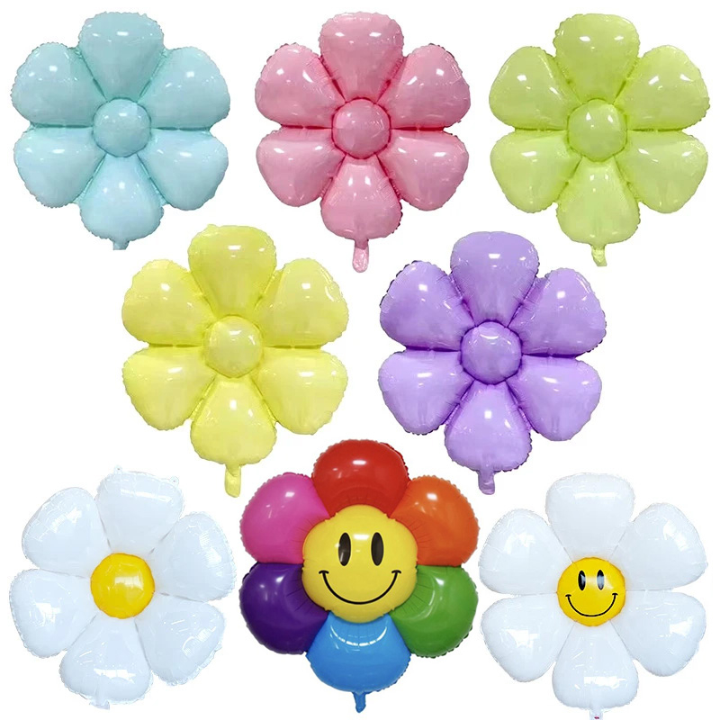 Jual Balon Foil Karakter Bunga Smile Sunflower Daisy Ukuran Jumbo ...