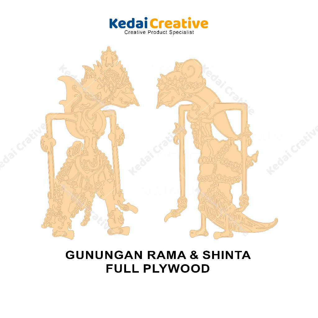 Jual Kedai Creative Satu Set Siluet Wayang Rama & Shinta Ukir Bahan Mahar Plywood Dekorasi ...