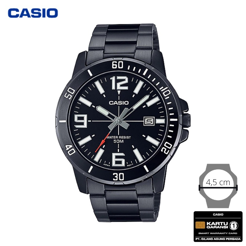 Jual JAM TANGAN PRIA CASIO MTP-VD01B-1B ORIGINAL - MTPVD01B HITAM CASIO ...