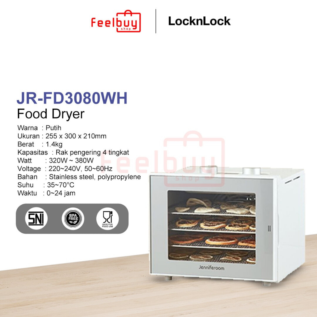Jual Jenniferoom by LocknLock Food Dryer JR-FD3080WH | Shopee Indonesia