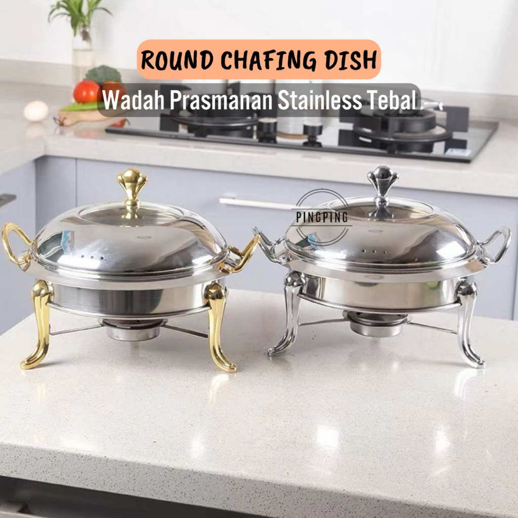 Jual Round Chaving Dish / Wadah Prasmanan stainless steel Tebal/Panci ...