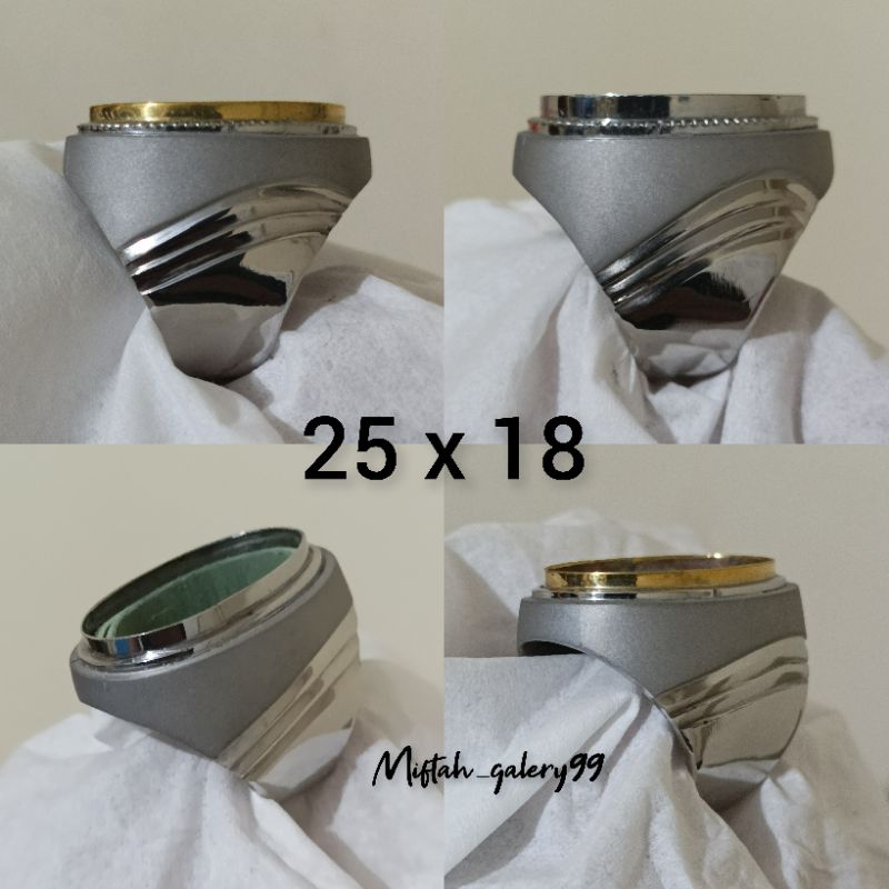 Jual Ring emban cincin monel handmade 26x18 25x18 | Shopee Indonesia