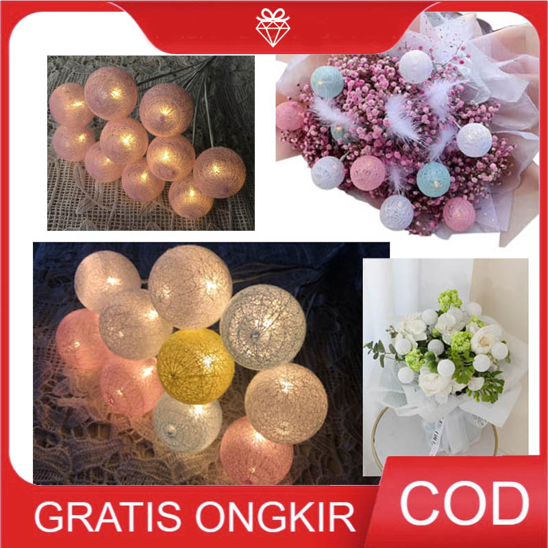 Jual Bola Dekorasi / Bola Natal / Bola Buket Bunga LL026 | Shopee Indonesia