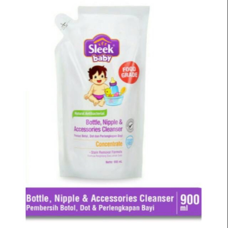 Jual SLEEK Bottle Nipple & Accessories Cleanser 900ml | Sabun Cuci ...