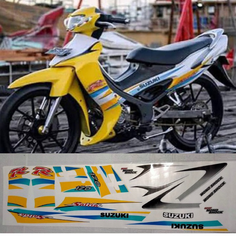 Jual Sticker striping Suzuki Satria R120 hiu transparan maxdecal (bisa ...