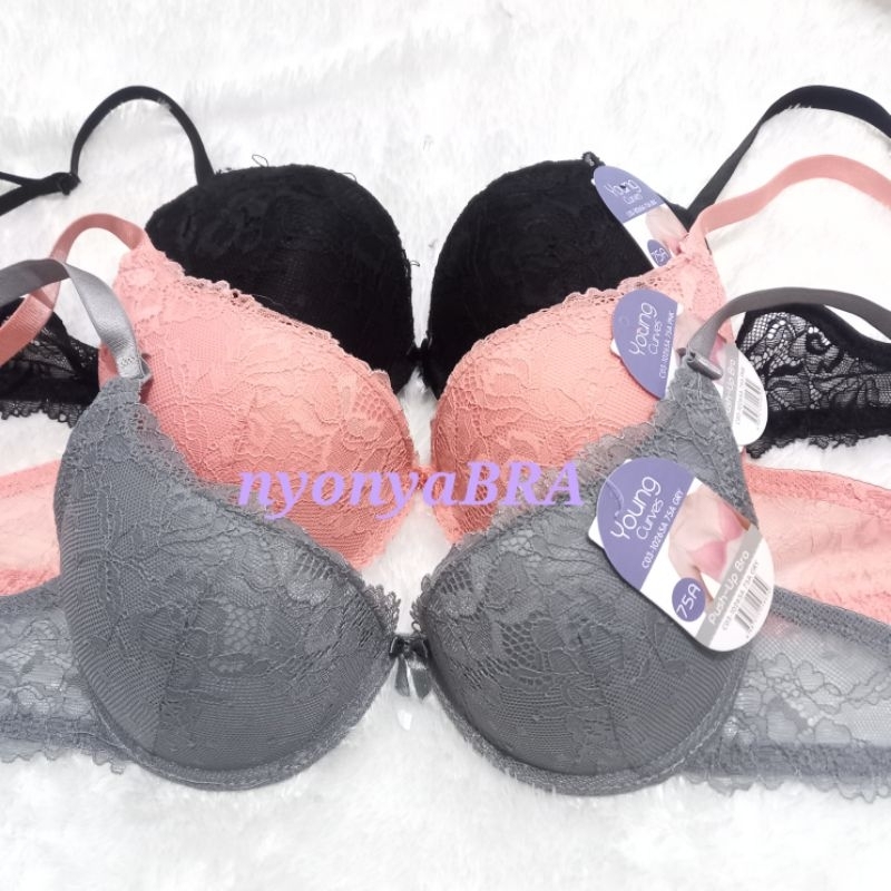 Jual Young curves bra berkawat push up 34,36,38A,, C03-10265 | Shopee Indonesia