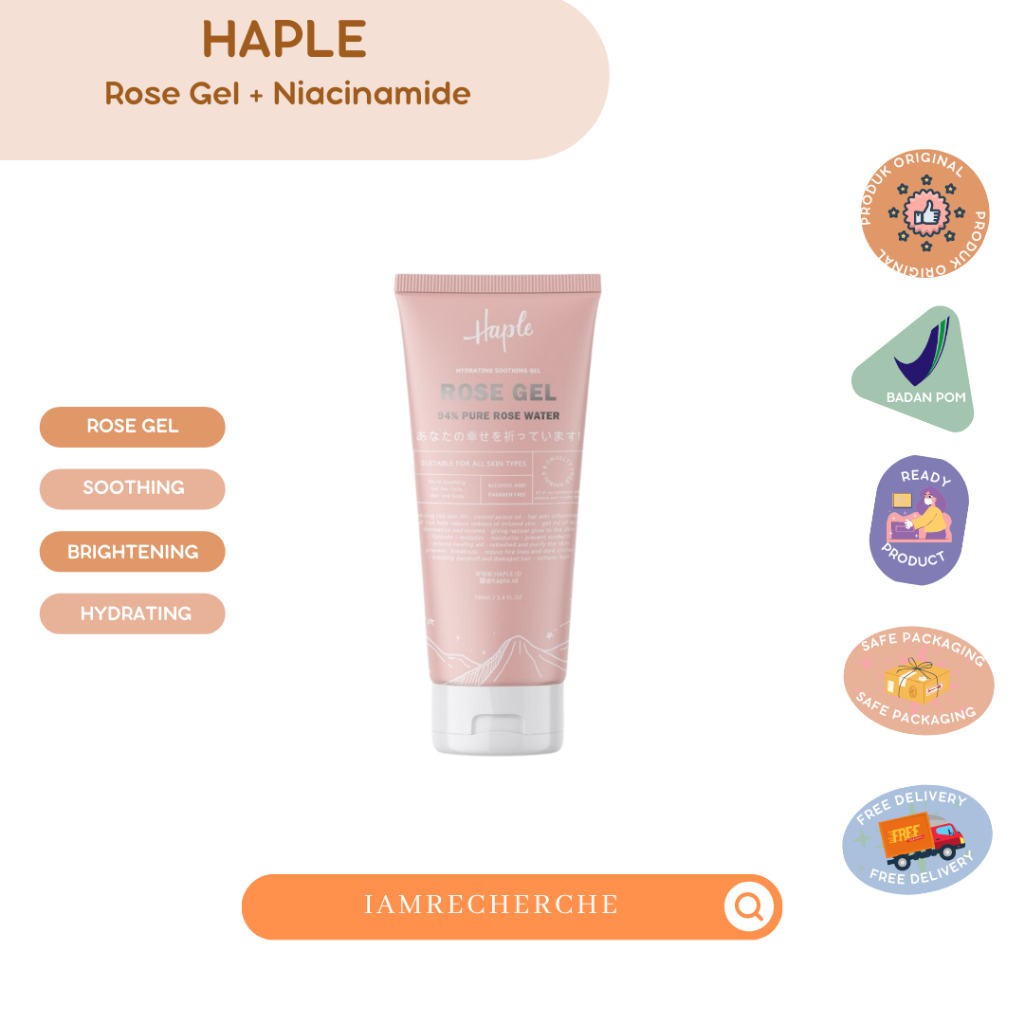 Jual HAPLE Rose Gel + Niacinamide (Soothing Gel untuk menenangkan ...
