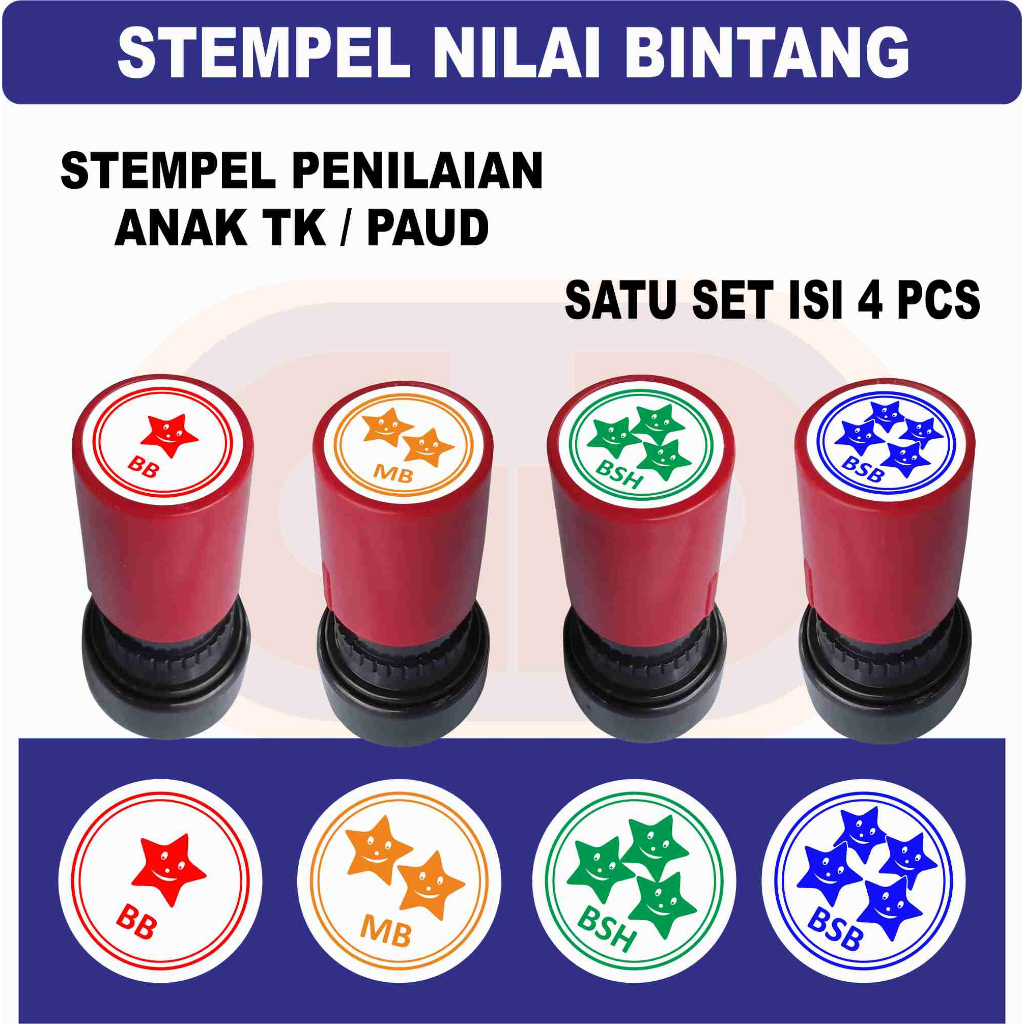 Jual Stempel Flash Nilai Bintang Anak TK / PAUD | Shopee Indonesia