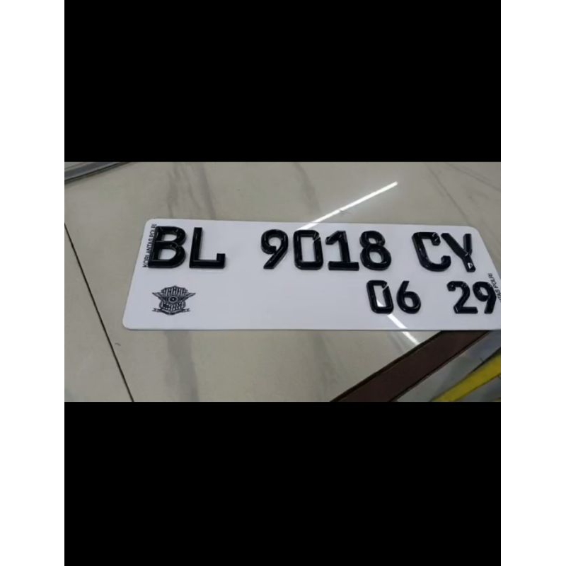 Jual plat sepeda motor font FE terbaru chrome petak dan Chrome piramide ...