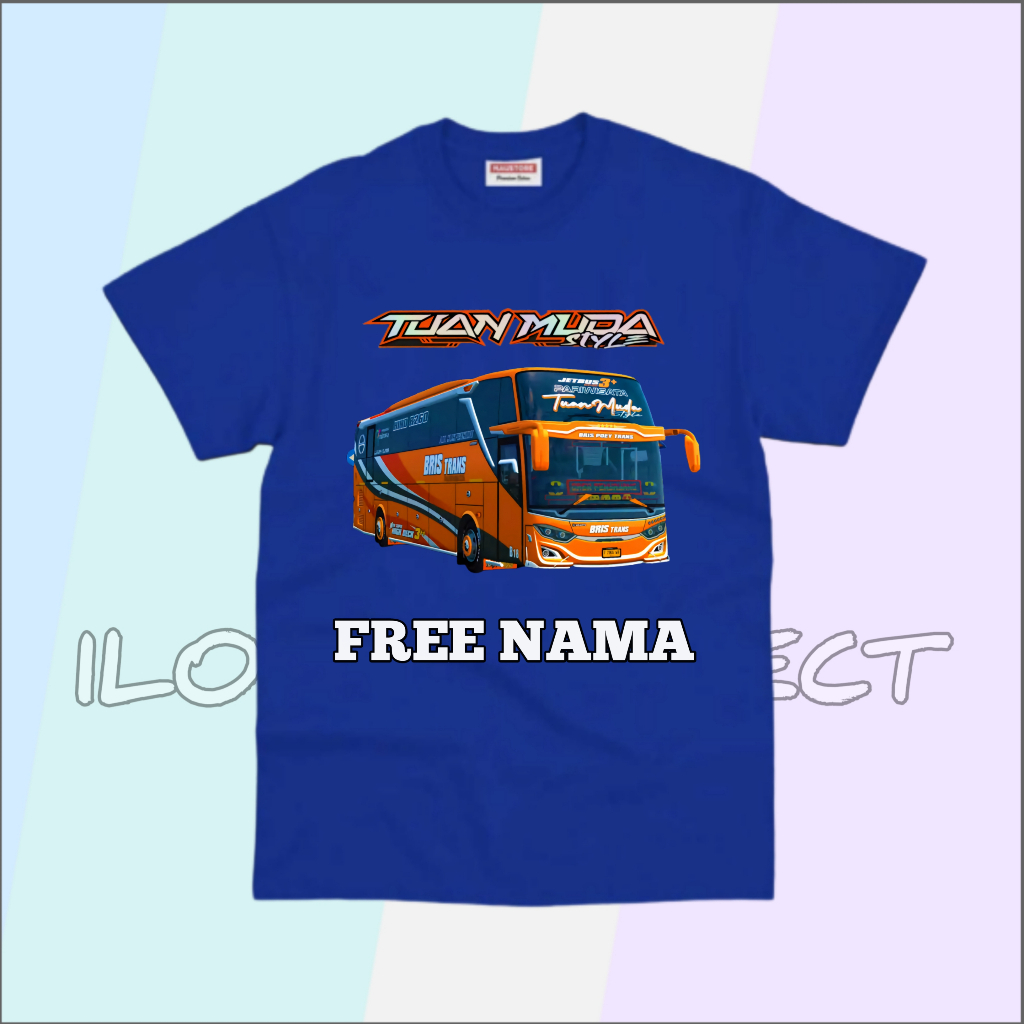 Jual Baju Kaos Anak Custom Gambar Bus Kids Panda Tuan Muda Unisex Free Cetak Nama Bahan Cotton ...