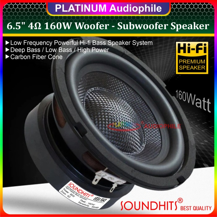 Jual Speaker Subwoofer 6.5 inch Speker Woofer Bass 6.5" 4 ohm 160W ...