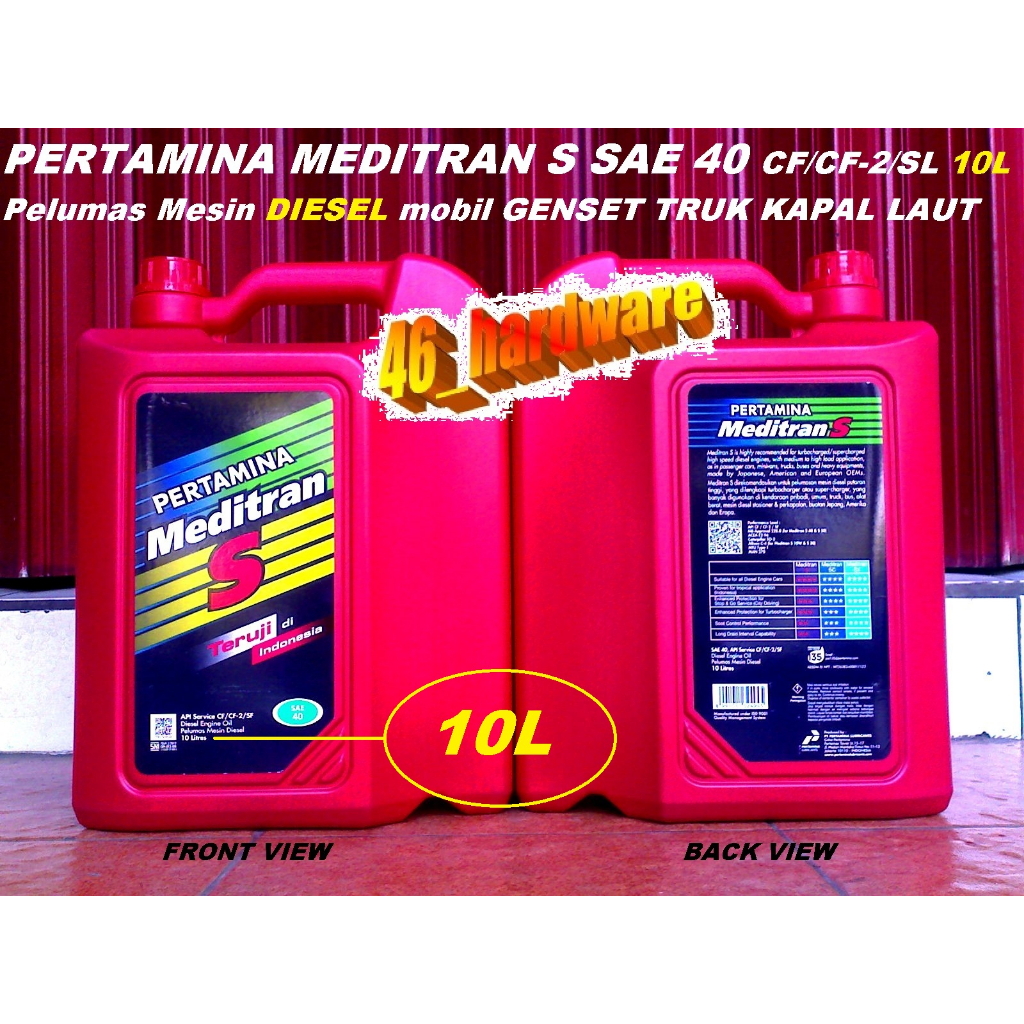 Jual PERTAMINA MEDITRAN S SAE40 OLI DIESEL MOBIL GENSET TRUKKAPAL GALON ...