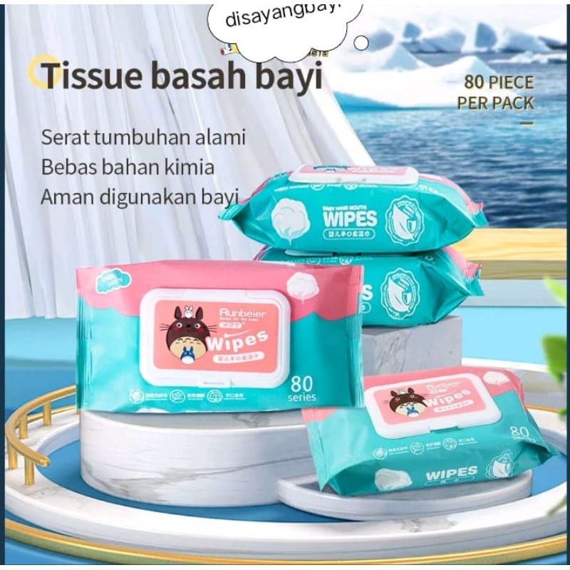 Jual 80 LEMBAR TISSUE BASAH BAYI AMAN NON PARFUM (T053) DB | Shopee ...