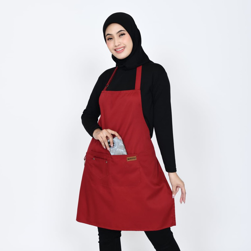 Jual celemek apron barista koki dapur premium | Shopee Indonesia