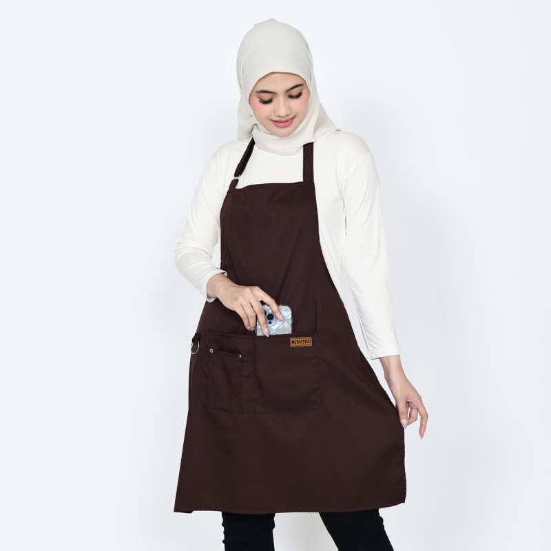 Jual celemek apron barista koki dapur premium | Shopee Indonesia