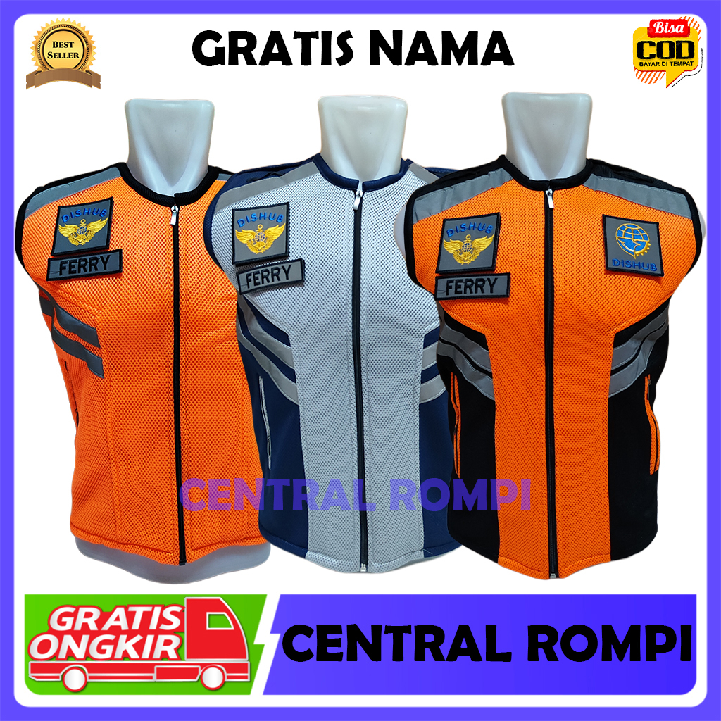 Jual Rompi Dishub Double Mesh High Quality 3 Variasi | Rompi Dishub ...