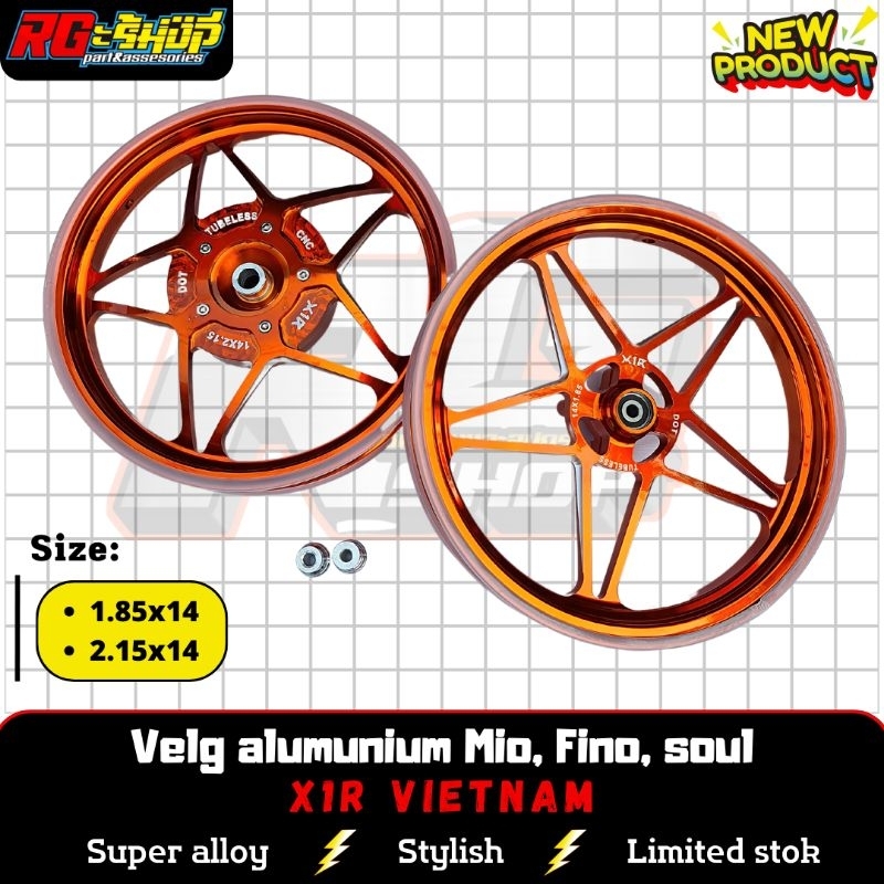 Jual Ring Velg Almu Almunium Aluminium Cnc Super Alloy X1R Custom Mio ...