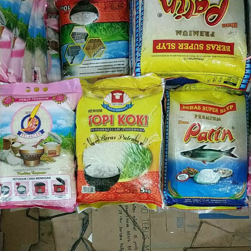 Jual Beras 5kg selancar/patin/topi koki (gosend) | Shopee Indonesia